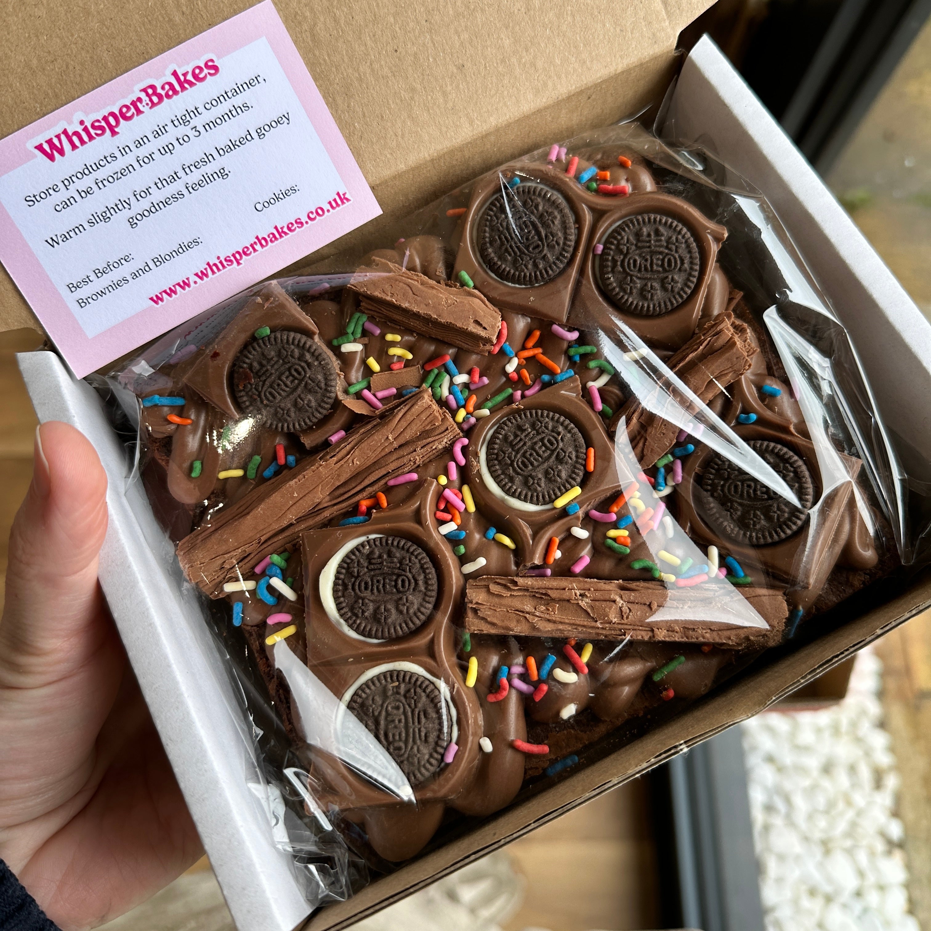 Whisper Bakes Delicious Belgian Chocolate Brownies UK Postal Delivery
