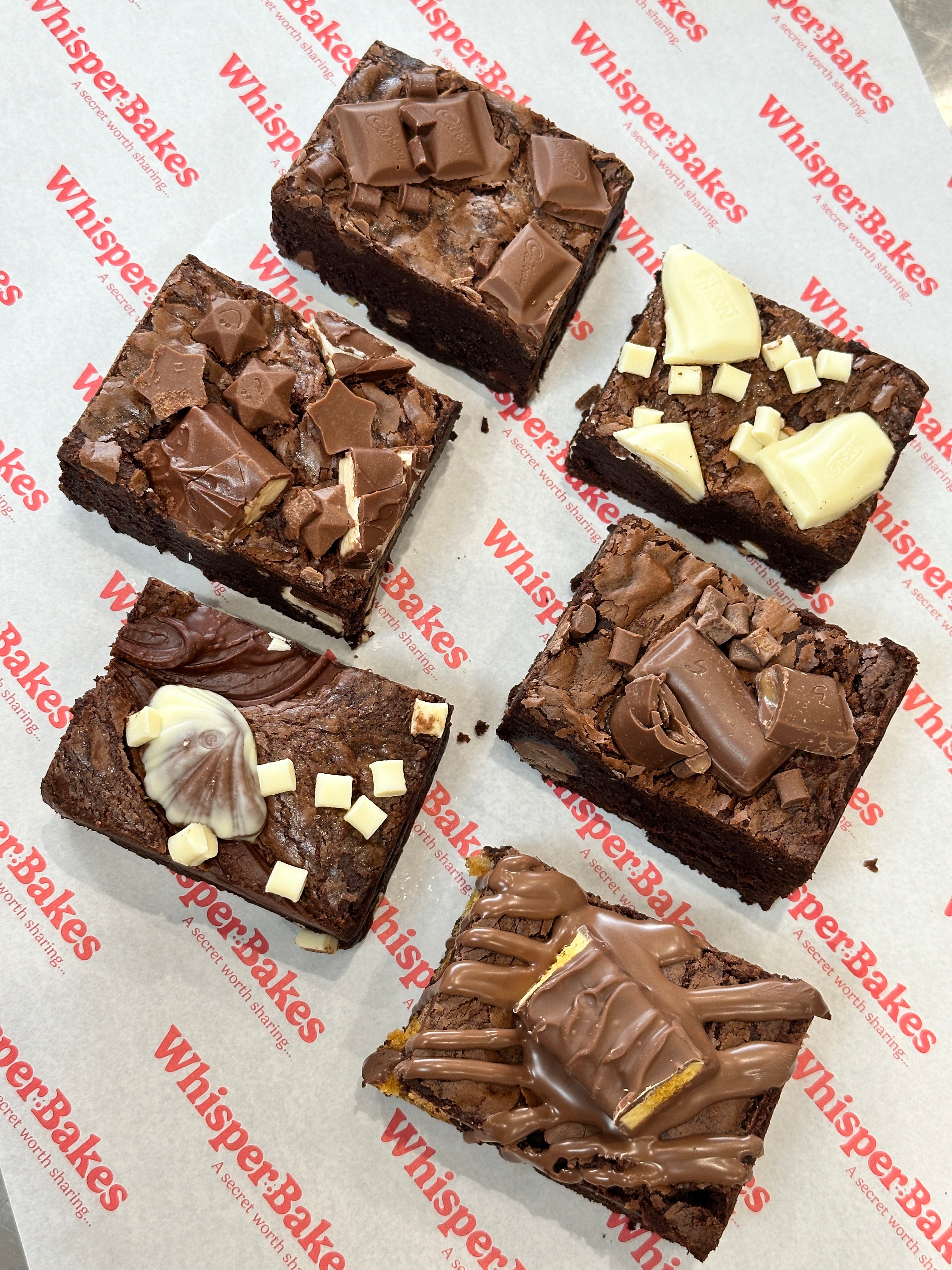 Whisper Bakes Delicious Belgian Chocolate Brownies UK Postal Delivery